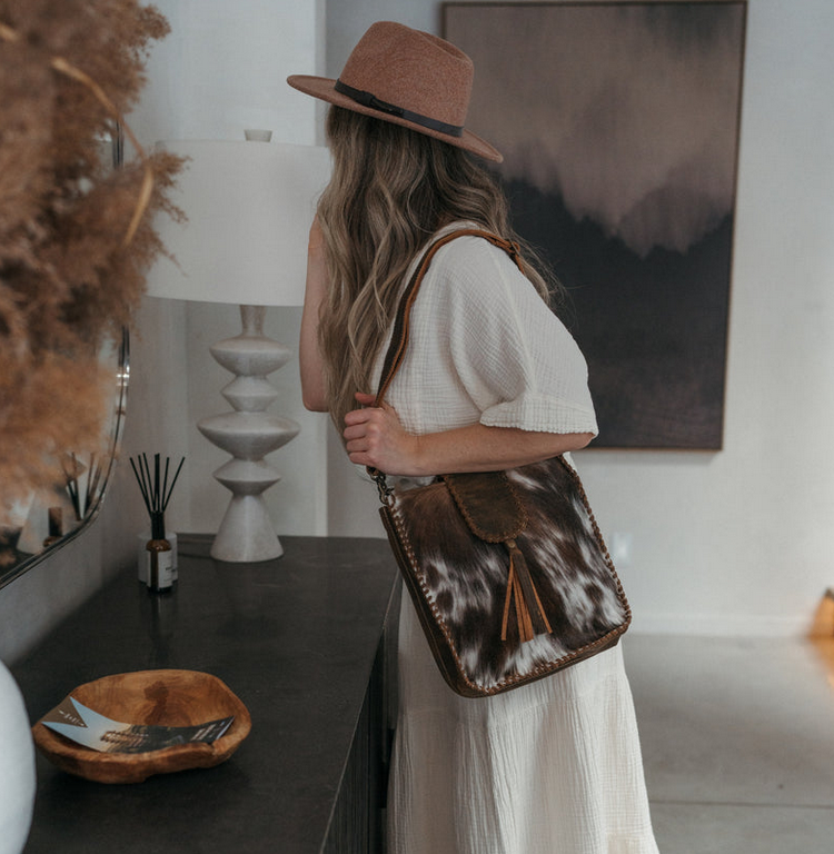 Leather and Hide Bag - Emma | Kaleco Clothing