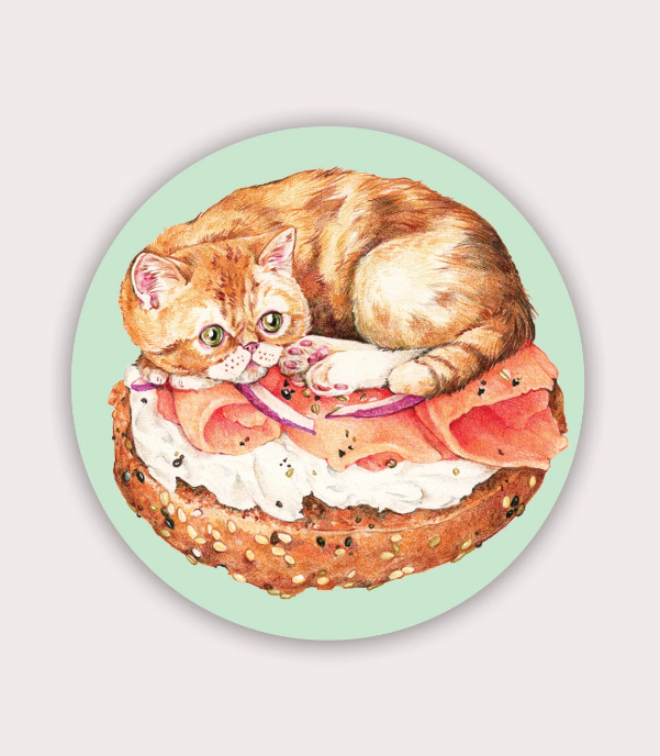 Bagel Cat Sticker | Kaleco Clothing